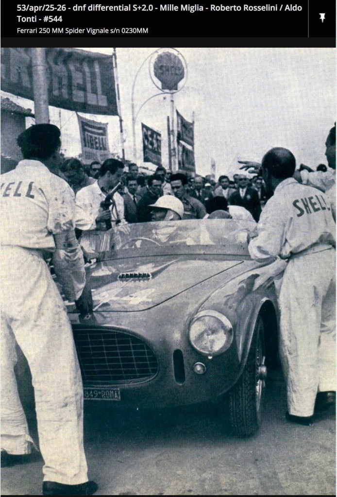 La Ferrari di Luigi Pericle … e di Roberto Rossellini (con Ingrid ...